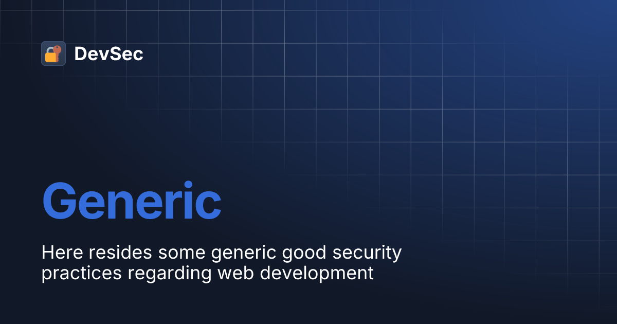 Generic | DevSec