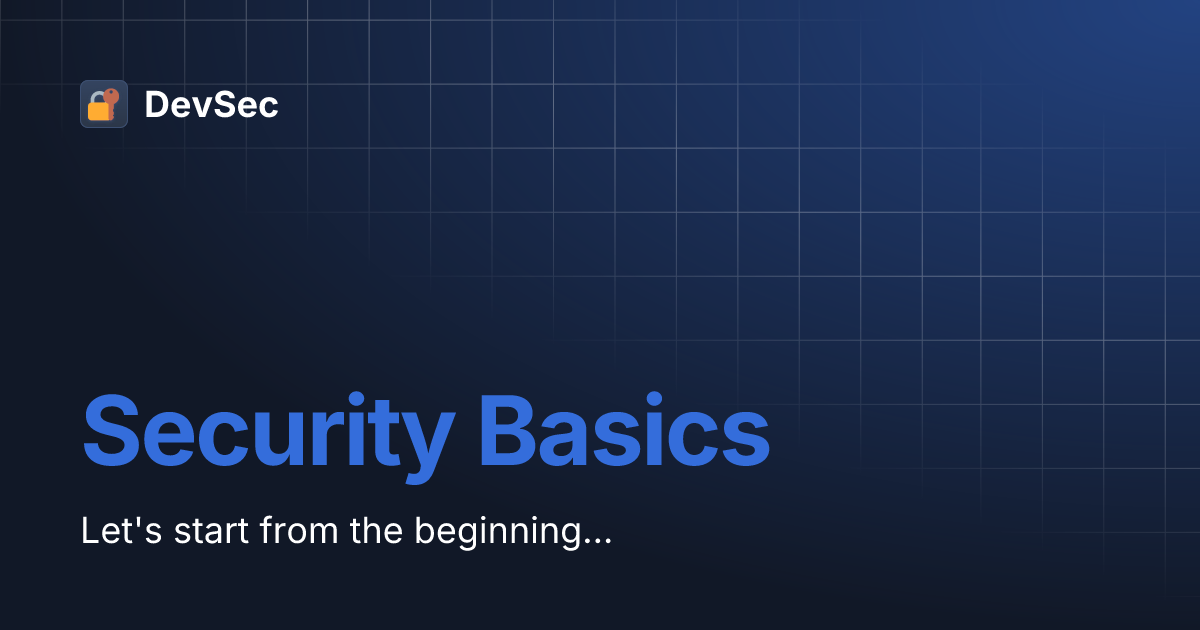 Security Basics | DevSec