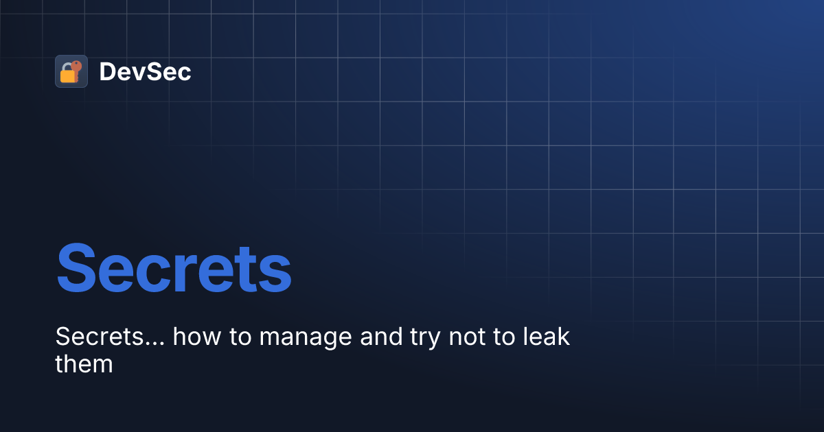 Secrets | DevSec