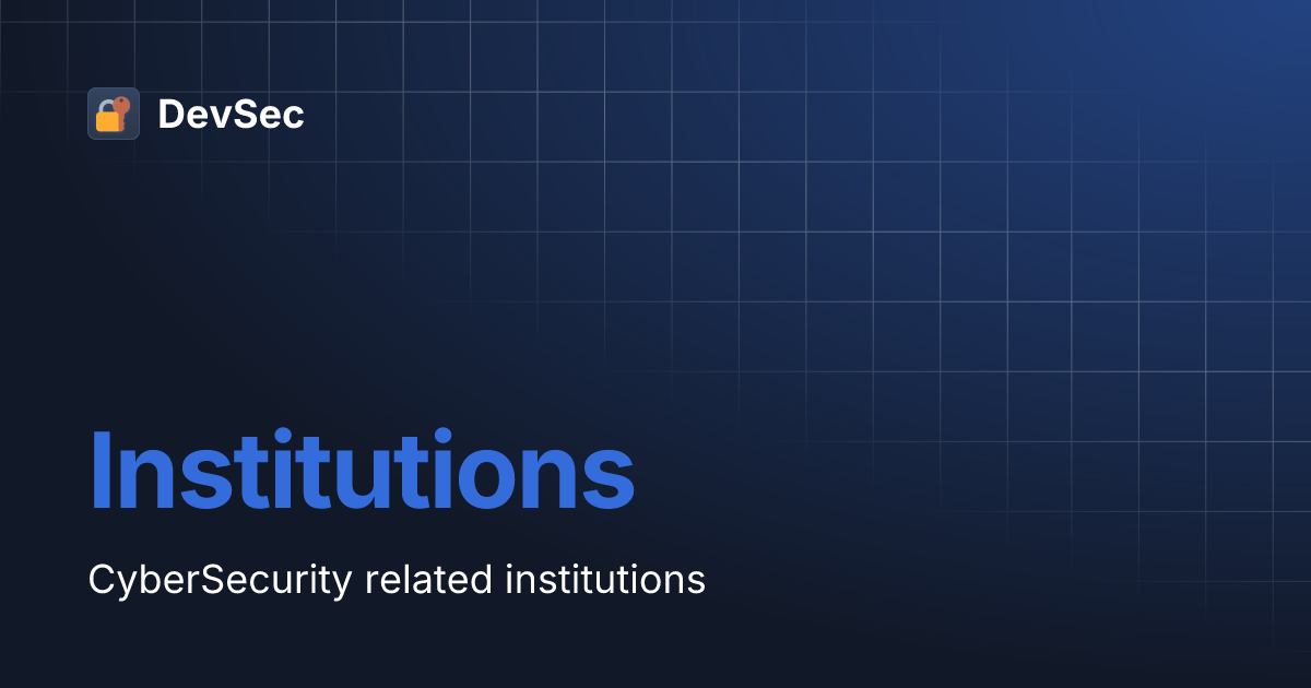 Institutions | DevSec