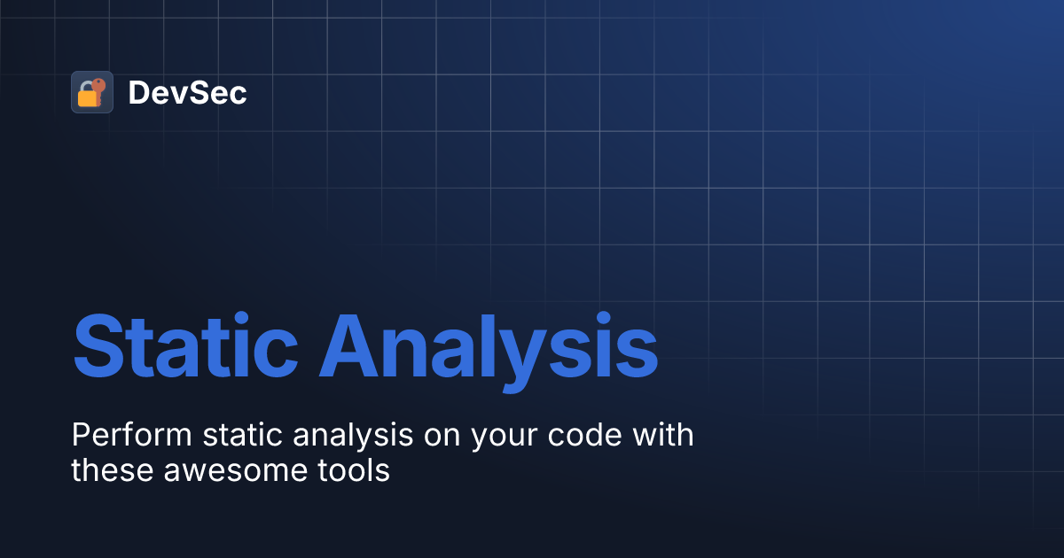 Static Analysis | DevSec